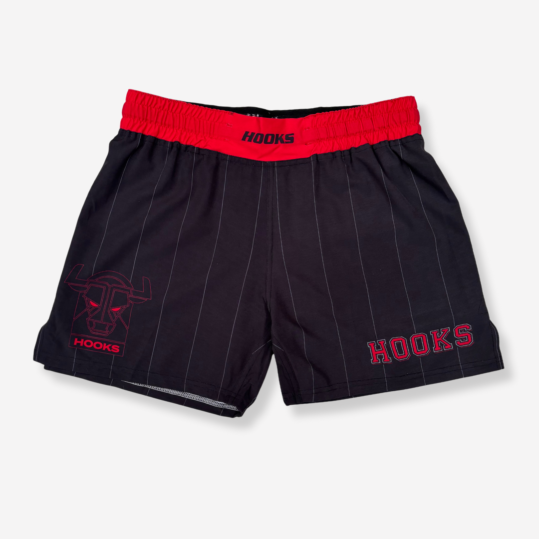 Hooks Headstrong Bulls Shorts | Synergy MMA & BJJ Fight Shorts
